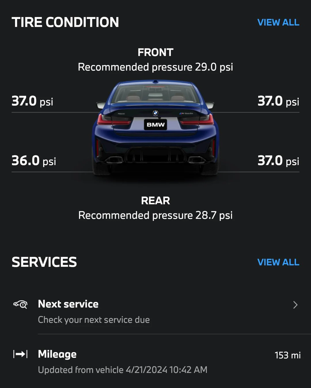 Tire pressure via app help | Scrolller