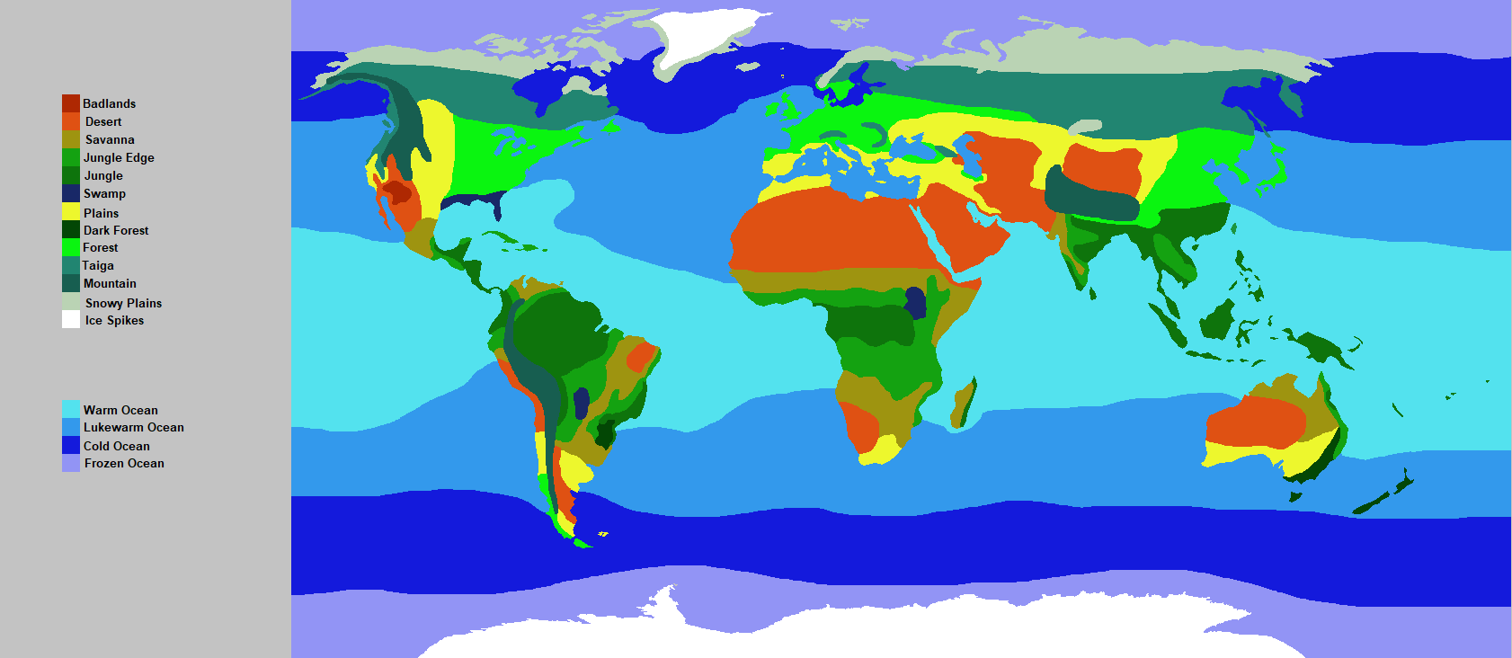 World map but in Minecraft biomes - Updated version | Scrolller