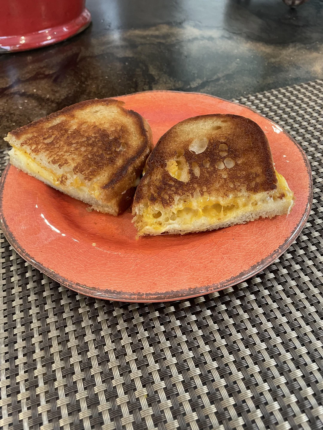 Sourdough with butter, pepper jack, cheddar and Colby jack cheese | Scrolller