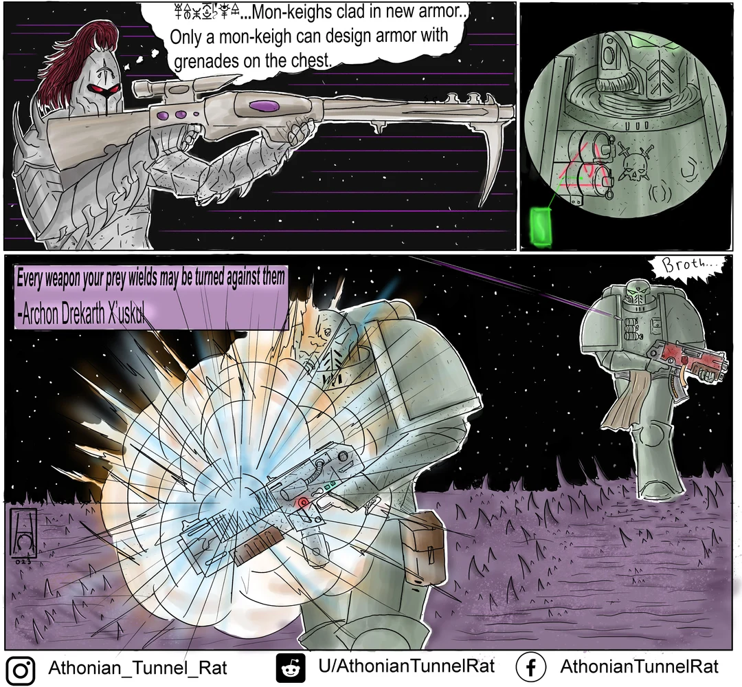 Dark Eldar when they see the new Primaris armor | Scrolller