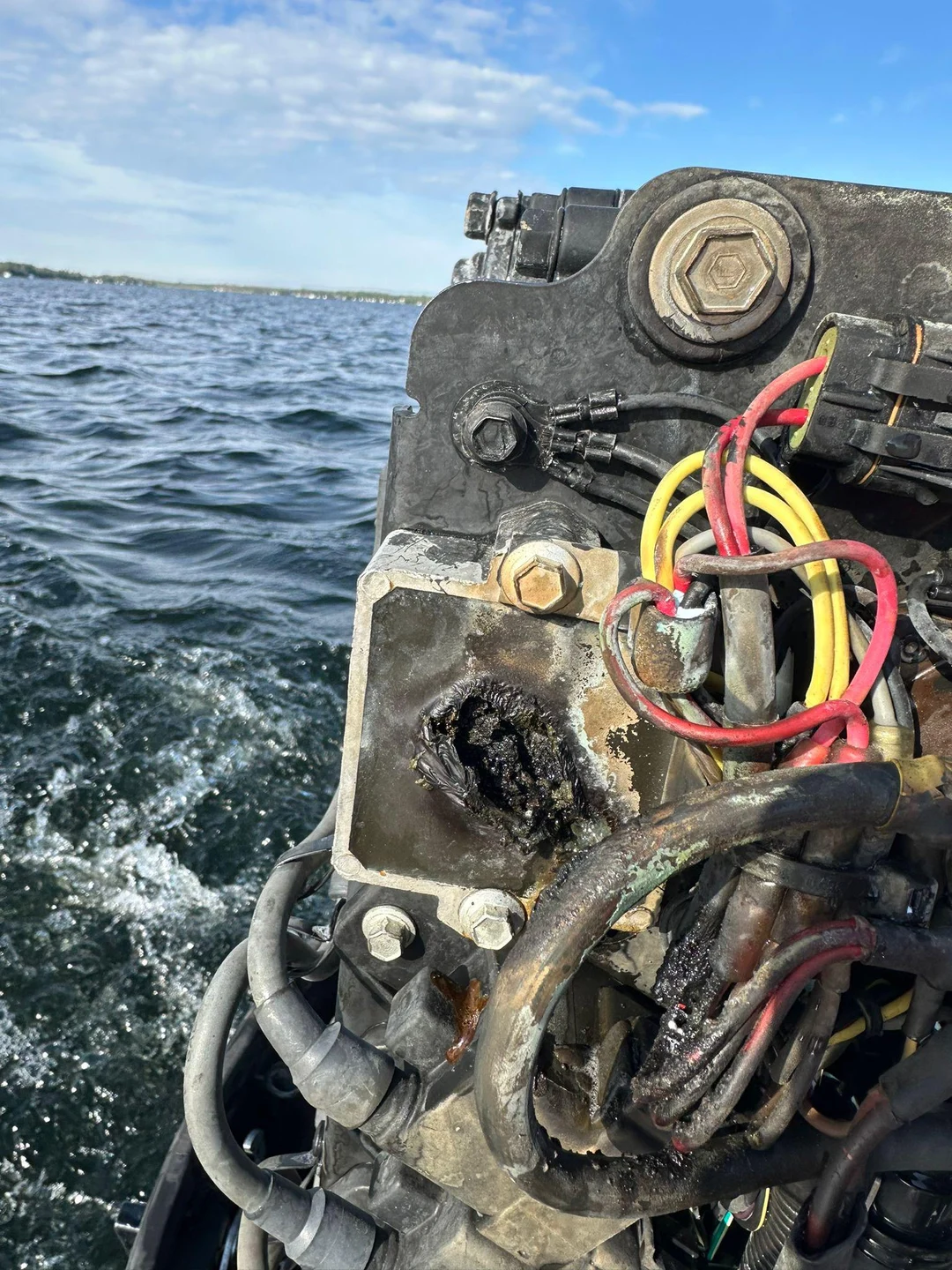 What’s the problem here? 115 merc, 2 stroke. Was fishing this morning, smoke pouring out the ...