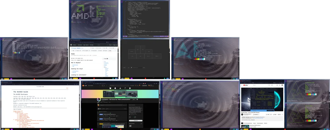 [sway] Cool multiple monitor setup | Scrolller
