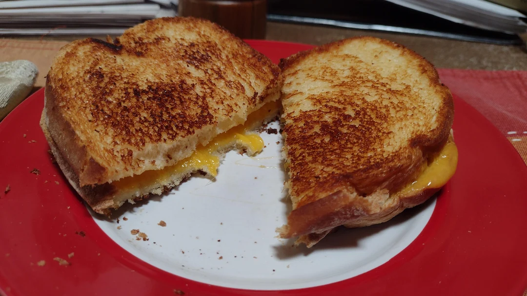 made a nice grilled cheese with cheddar and fancy bread | Scrolller