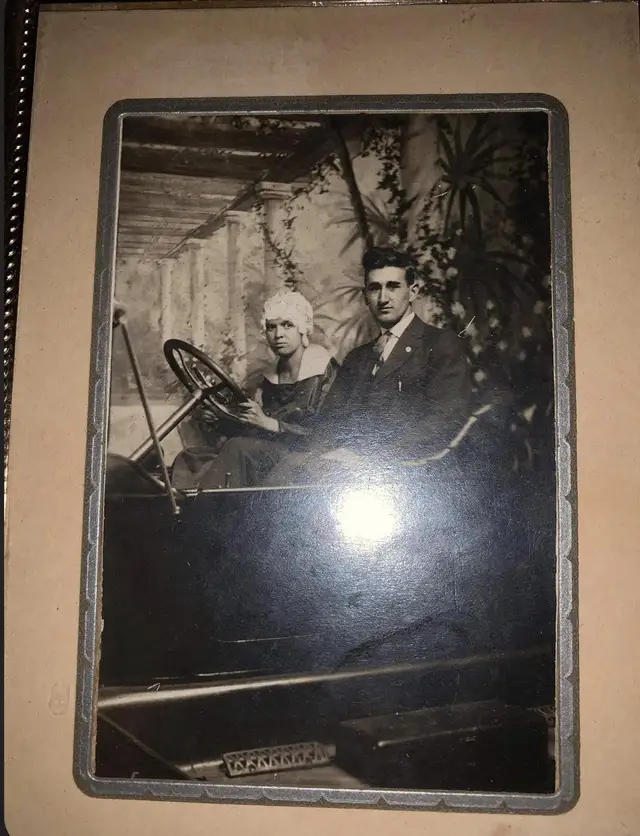 My relatives in the early 1900’s, with my great great grandma behind the wheel and my great ...