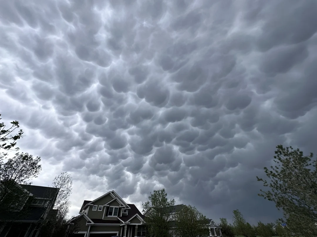 Mammatus on display after a severe storm north of Denver | Scrolller