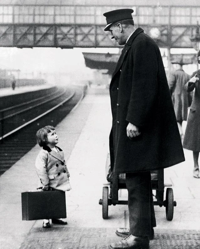 George W. Hales A very young passenger asks Bristol train station operator for directions 1936 ...