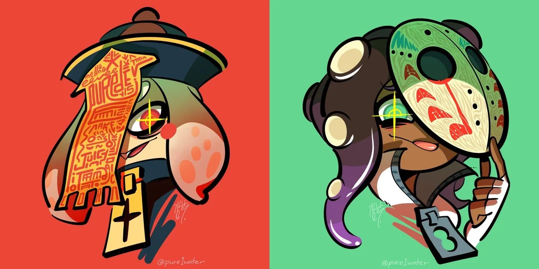 It’s Splatoween but no love for Off the Hook. So here‘s Pearl and Marina from the last Splatoon ...