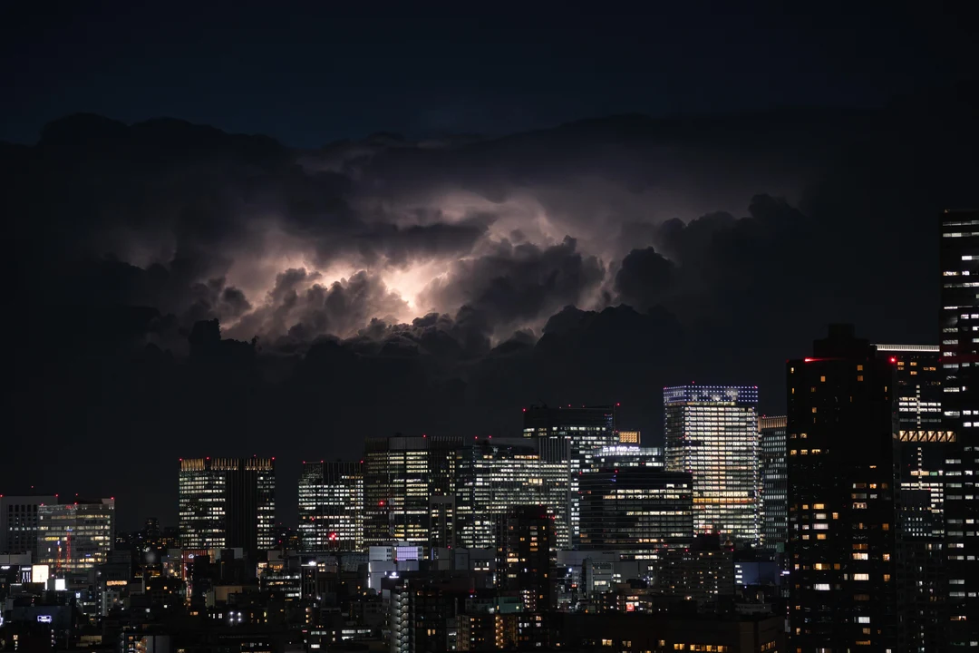 Lightning storm behind the clouds | Scrolller