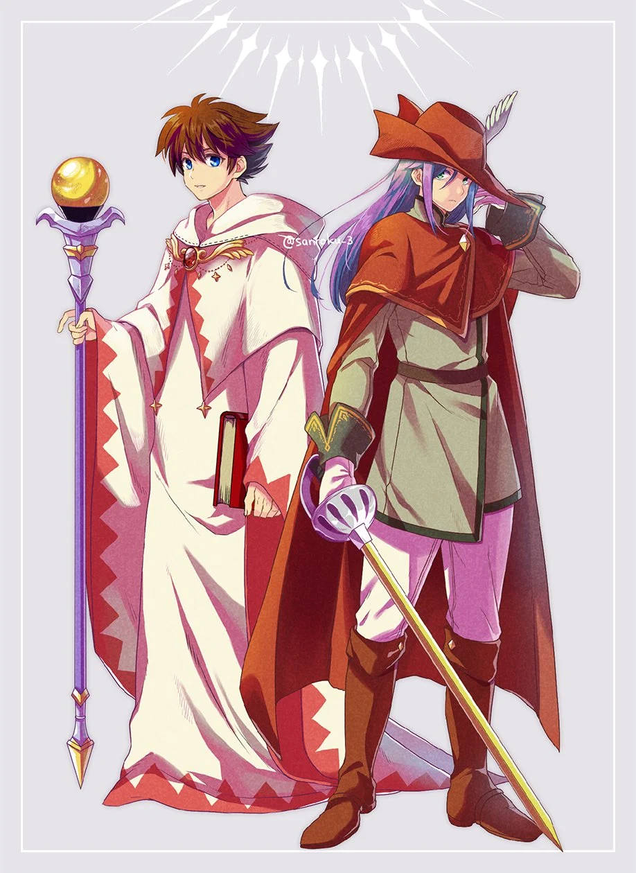 White Mage Bartz and Red Mage Faris [art by sanroku_3] | Scrolller
