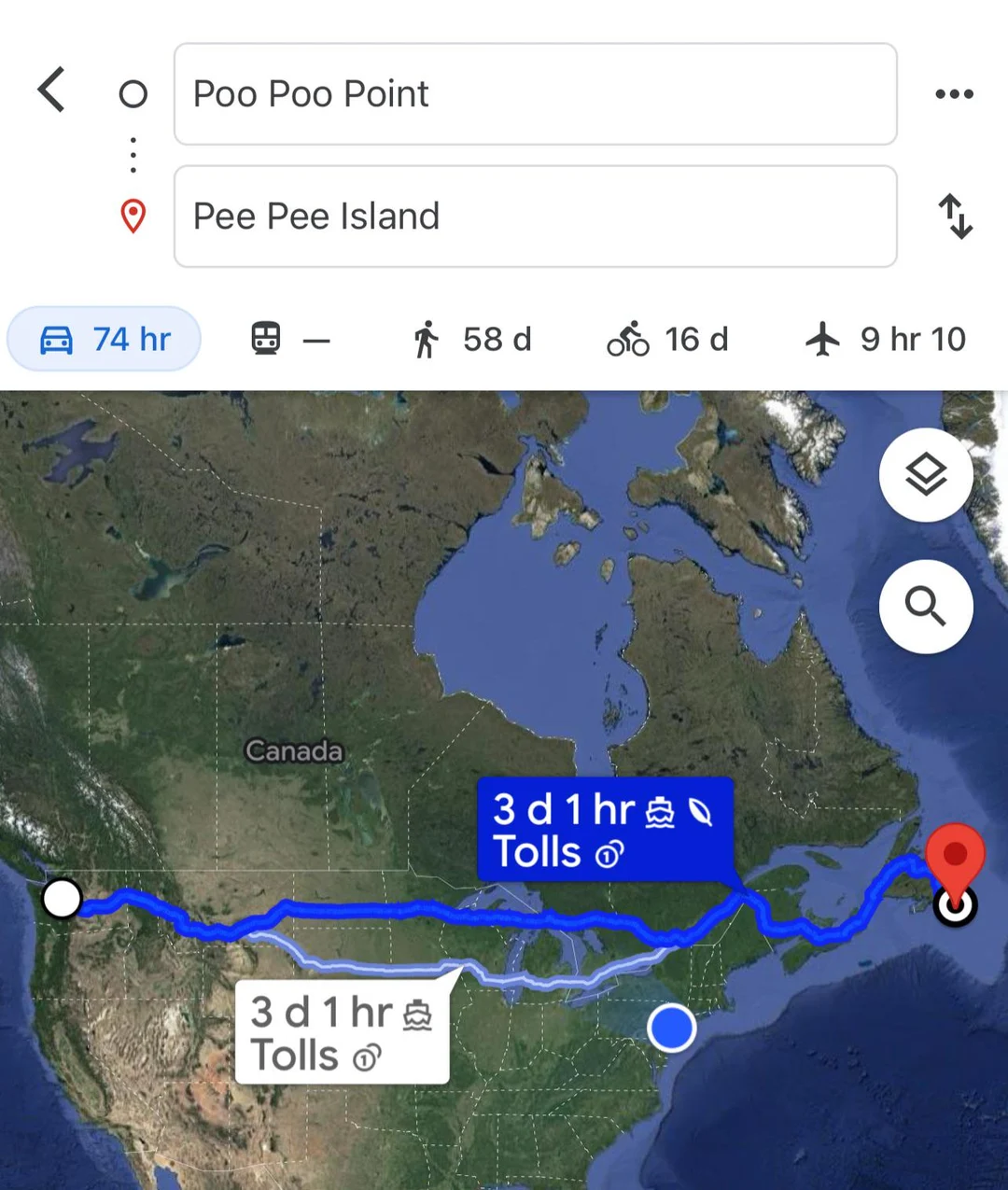 Pee Pee Island to Poo Poo Point road trip. | Scrolller