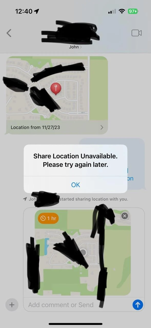 Wife just upgraded to iPhone 15 and can’t share location. Any idea? | Scrolller
