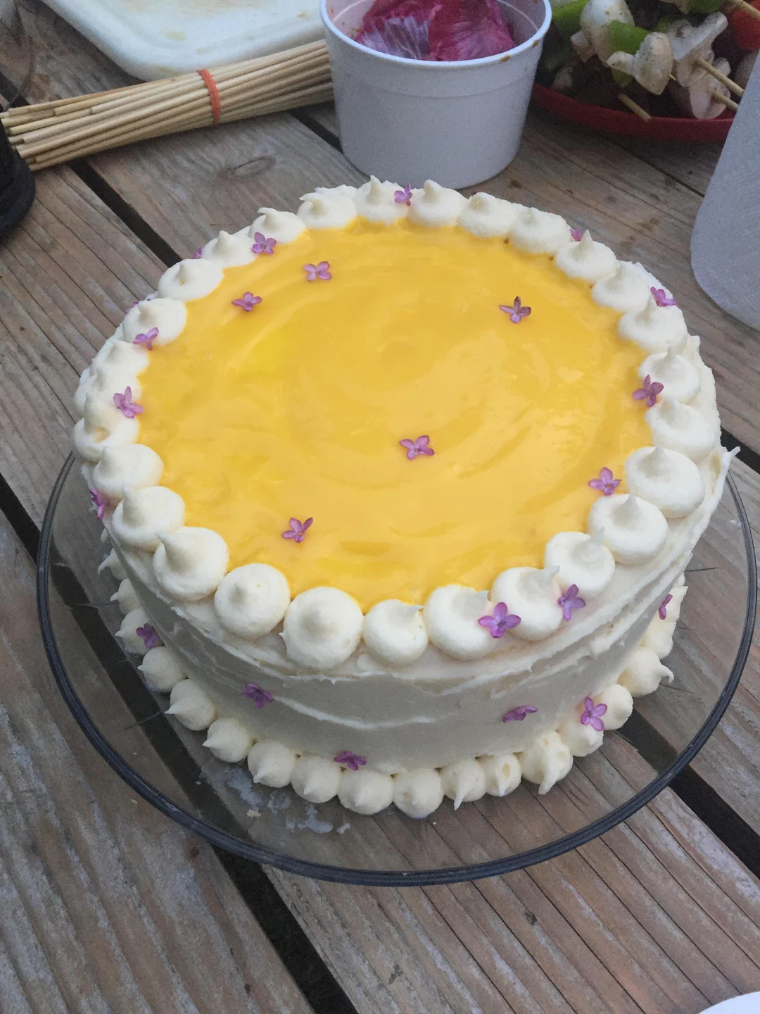 Made this vanilla cake with lemon curd and lemon cream cheese buttercream. | Scrolller