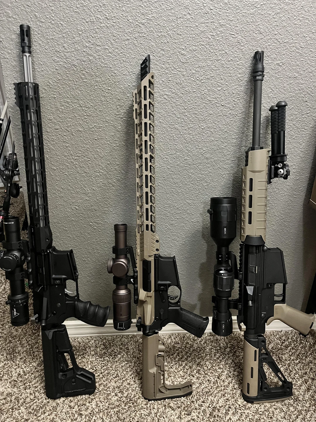 My three current builds. Far left is 18” aero precision build 5.56. Middle 6.5 Grendel from ...