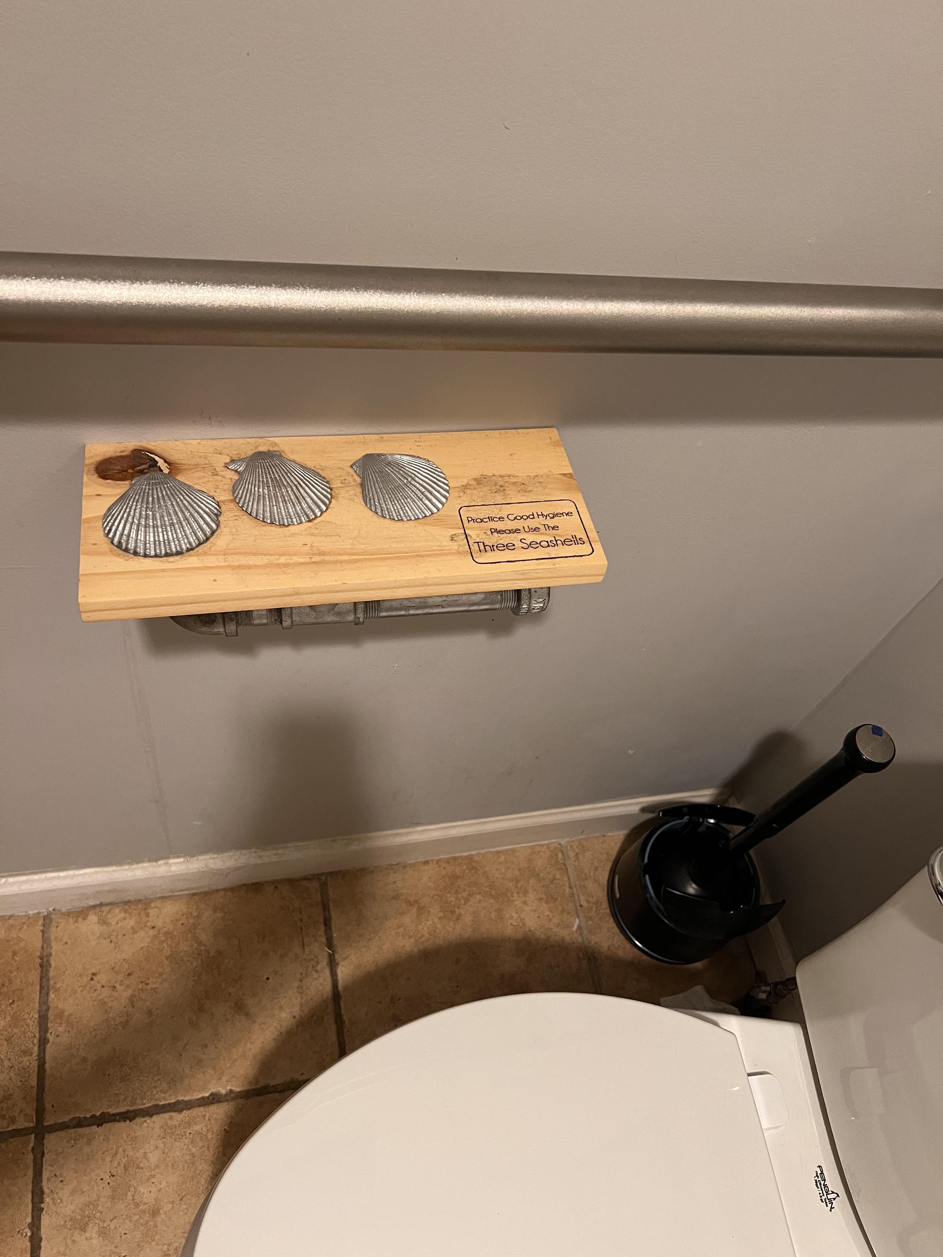 First time visiting this brewery and they have a weird system in the bathroom. Can someone ...