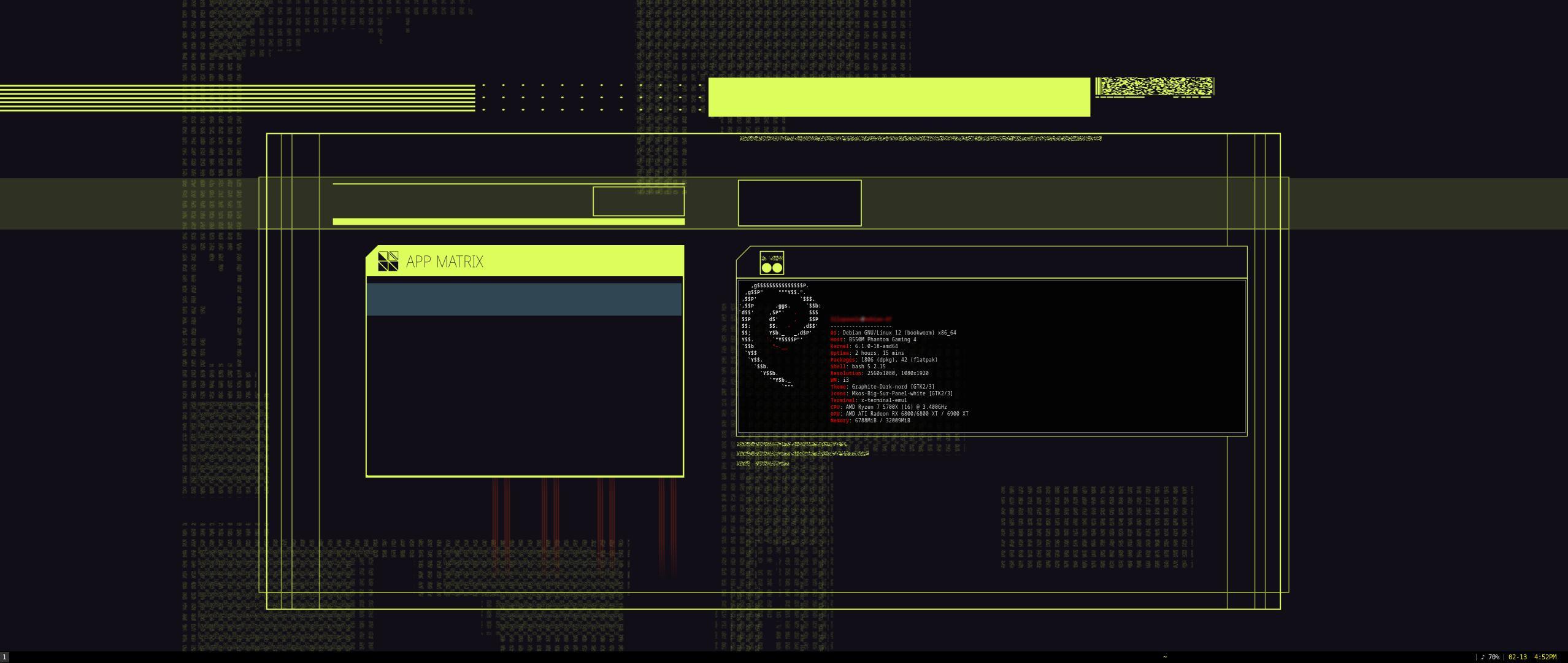 [I3] Cyberpunk 2077 inspired Desktop (WIP - Open to Suggestions) | Scrolller
