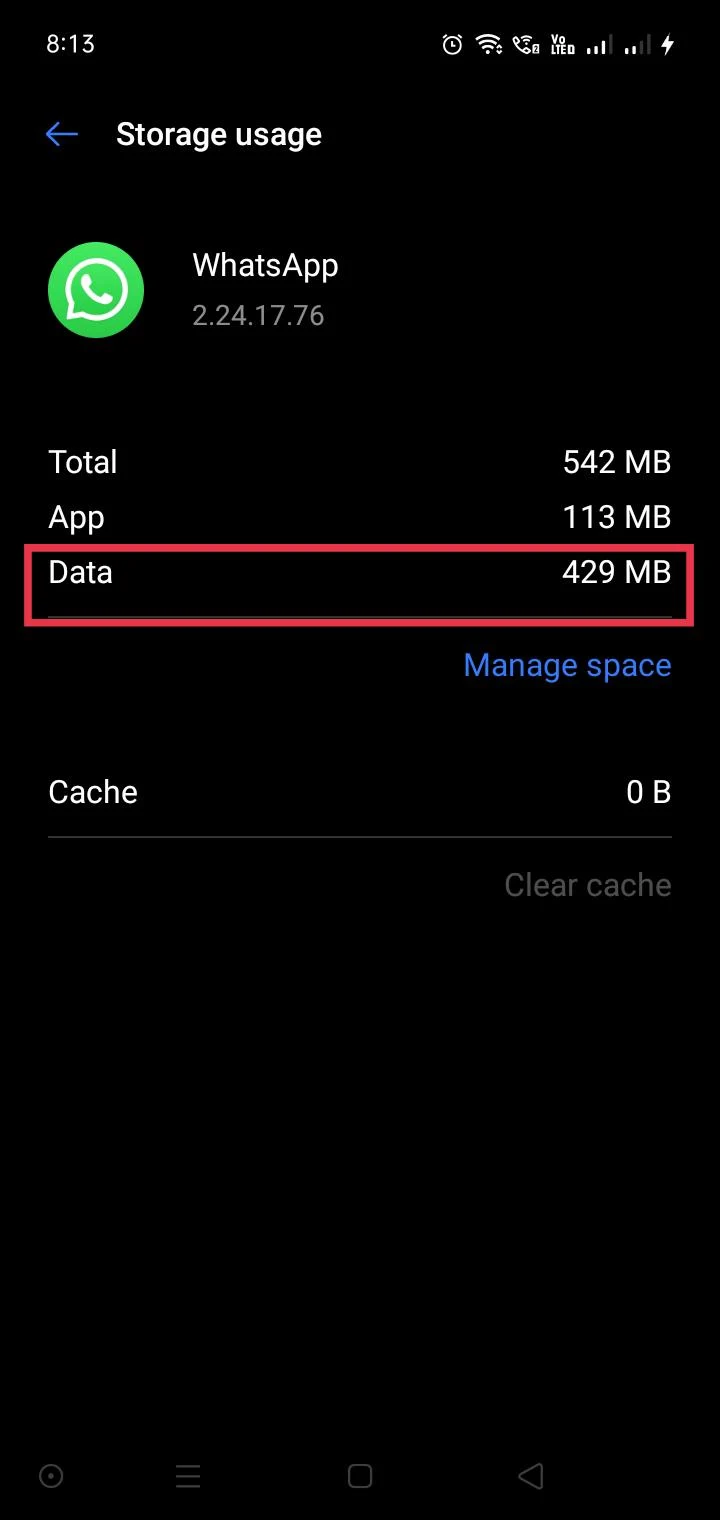What is exactly taking space in WhatsApp "data"? | Scrolller