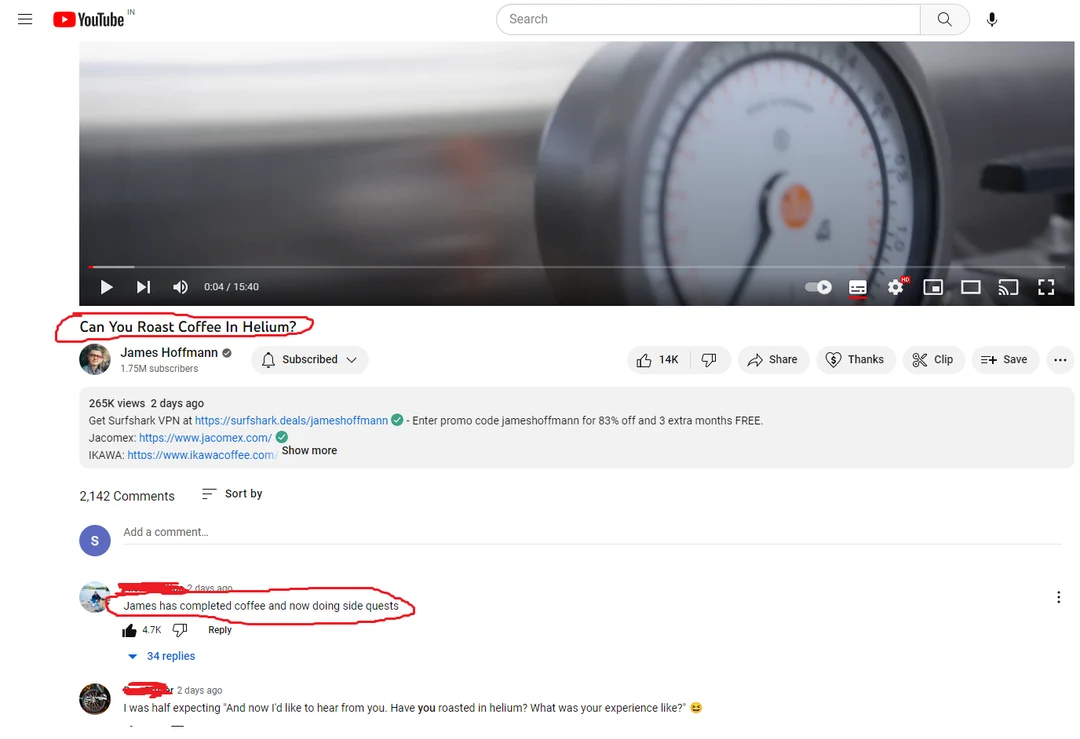 James has completed coffee and now doing side quests | Scrolller