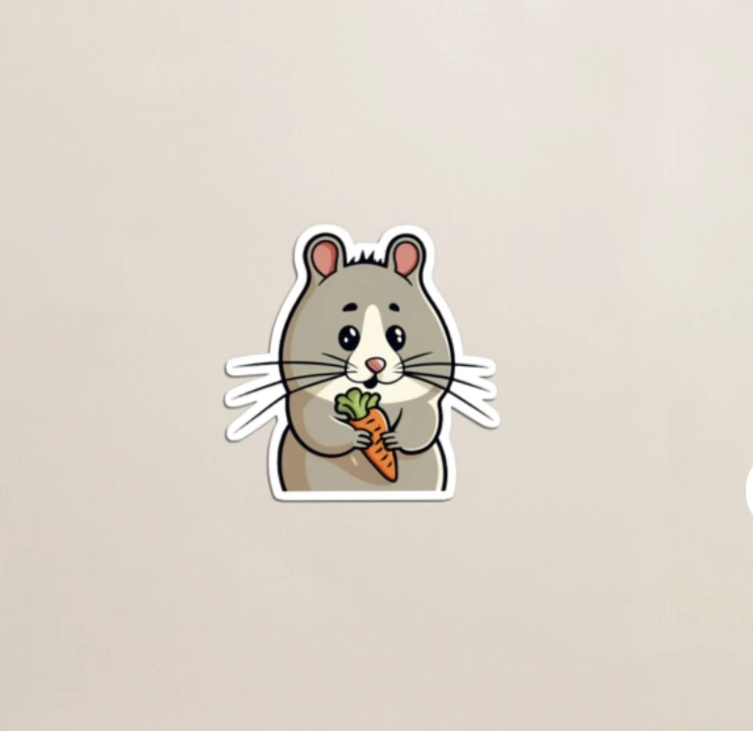 I designed a hamster sticker, thought y'all might like it! | Scrolller