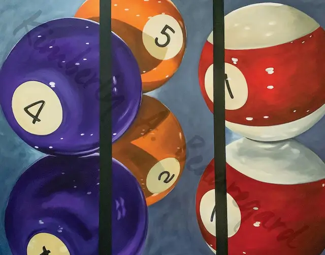The Colors of Billiard Balls, me, acrylic 3’x5’ | Scrolller