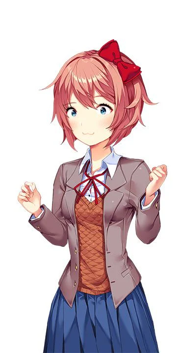 Mischievous Sayori Sprite (Free To Use!) | Scrolller