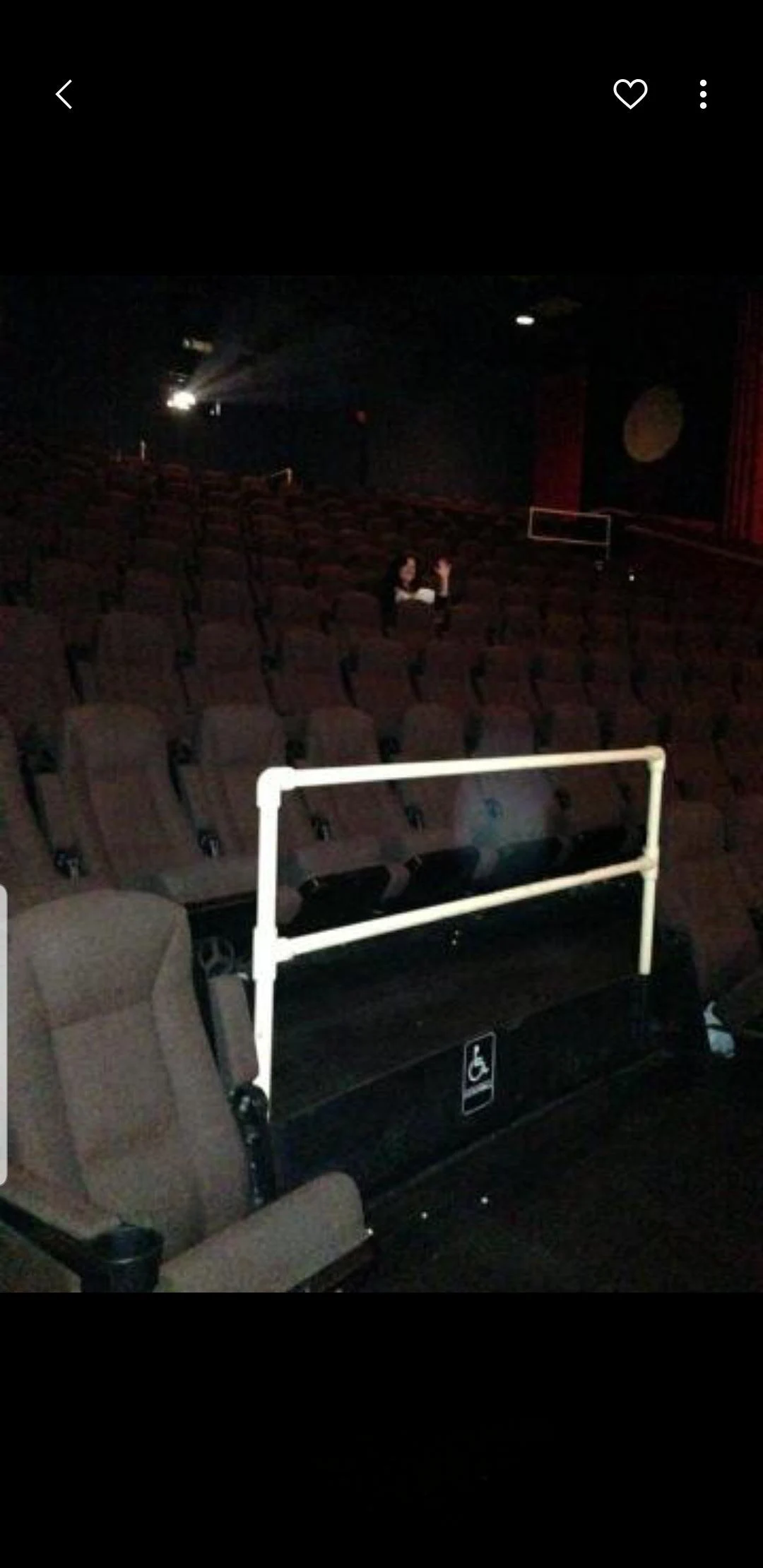 Private movie screening has unwanted guest. | Scrolller