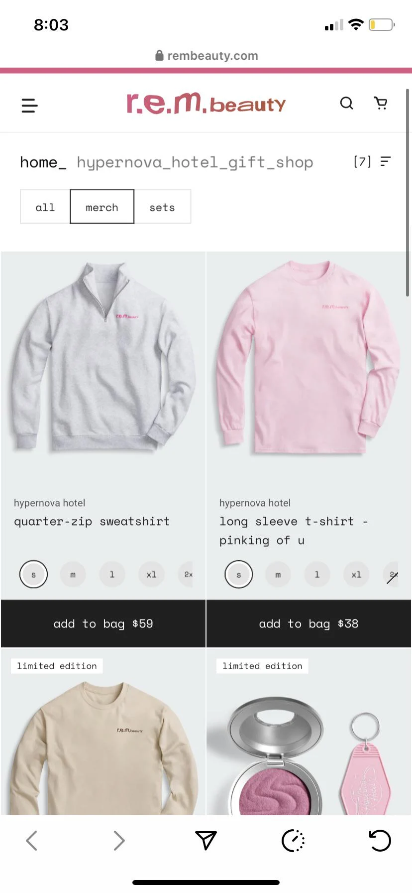 rem beauty merch | Scrolller