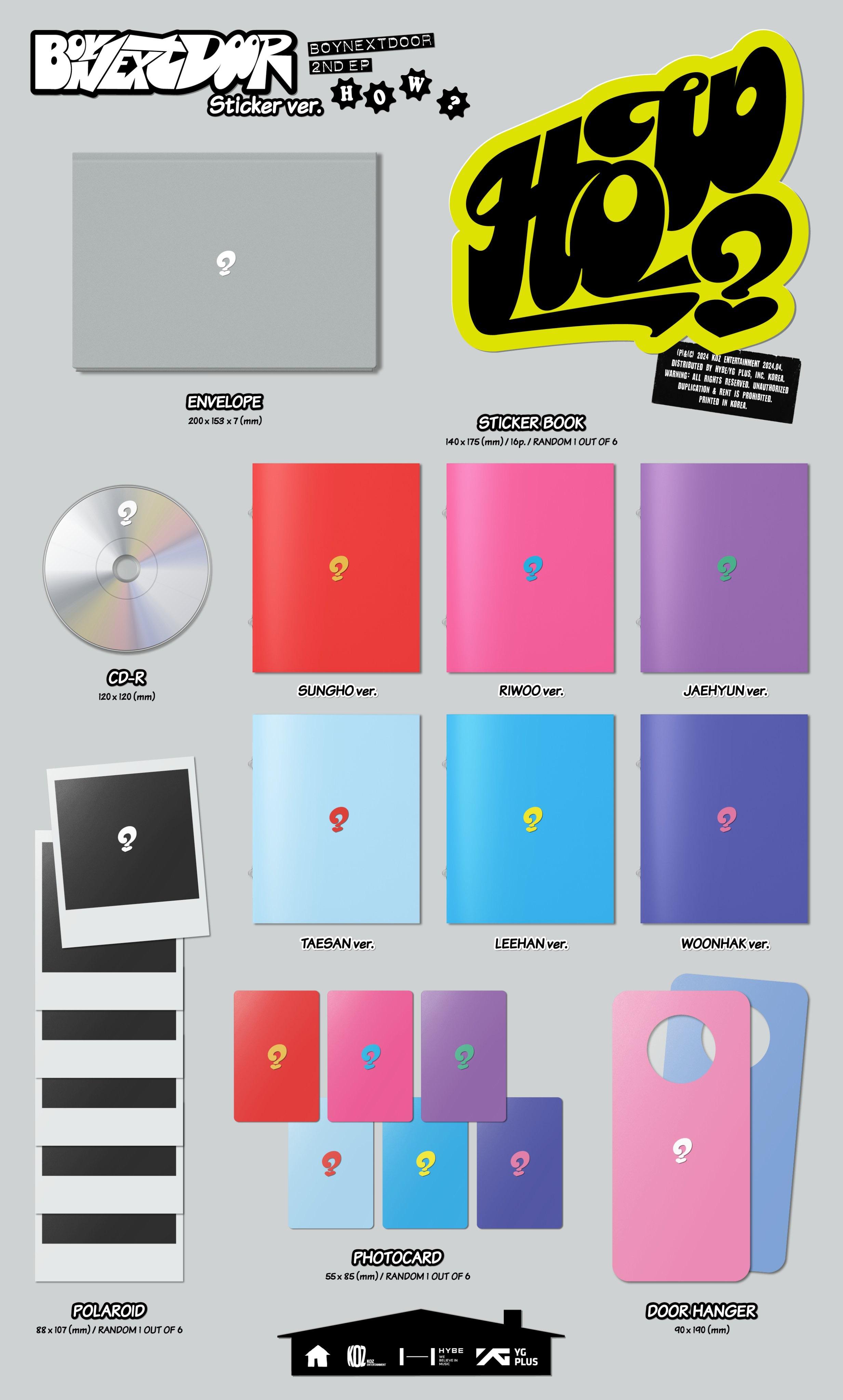 BOYNEXTDOOR - 2nd EP: How? (Album Packaging Preview) | Scrolller