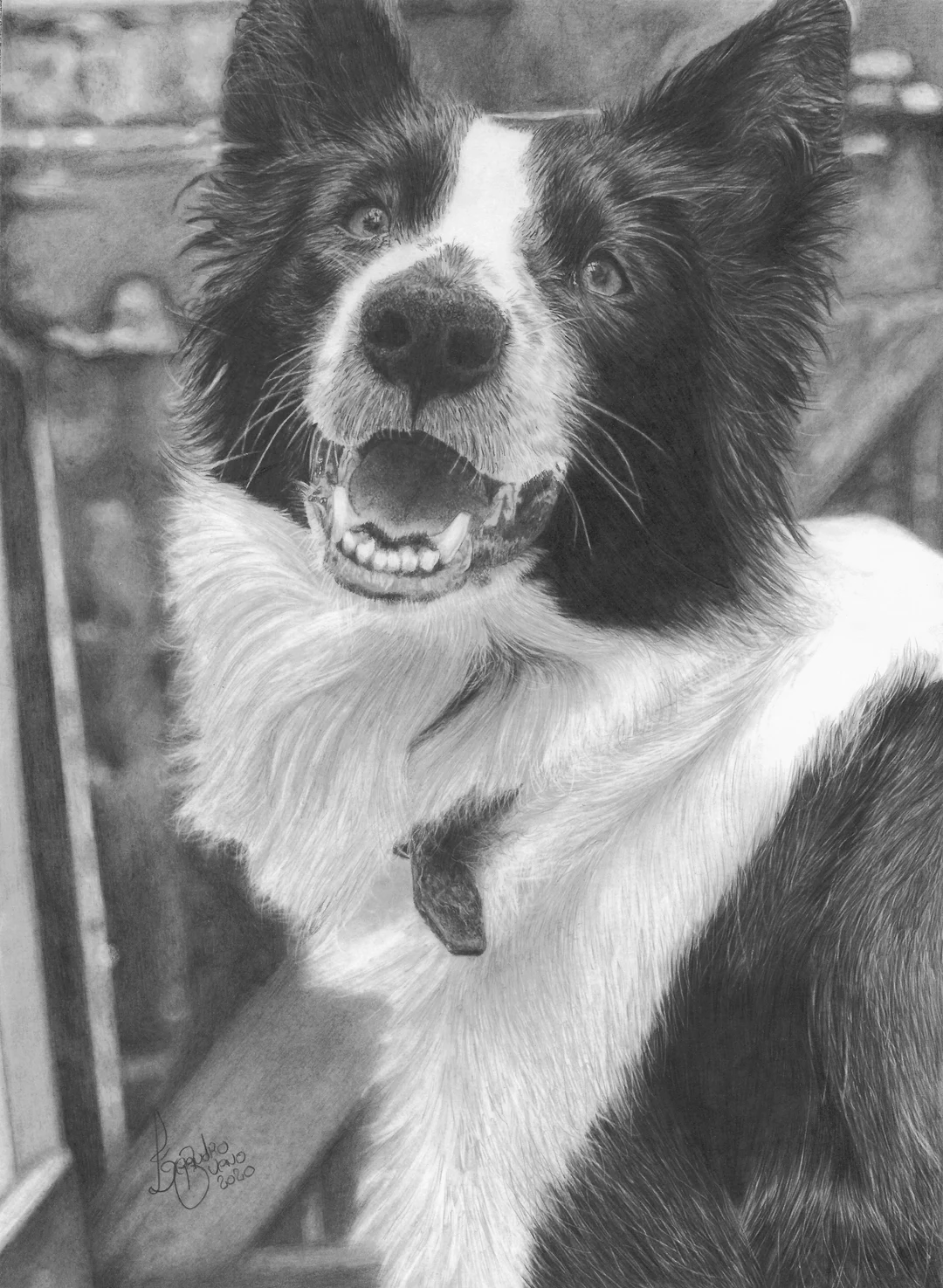 Luna, Me, Graphite, 2020 | Scrolller