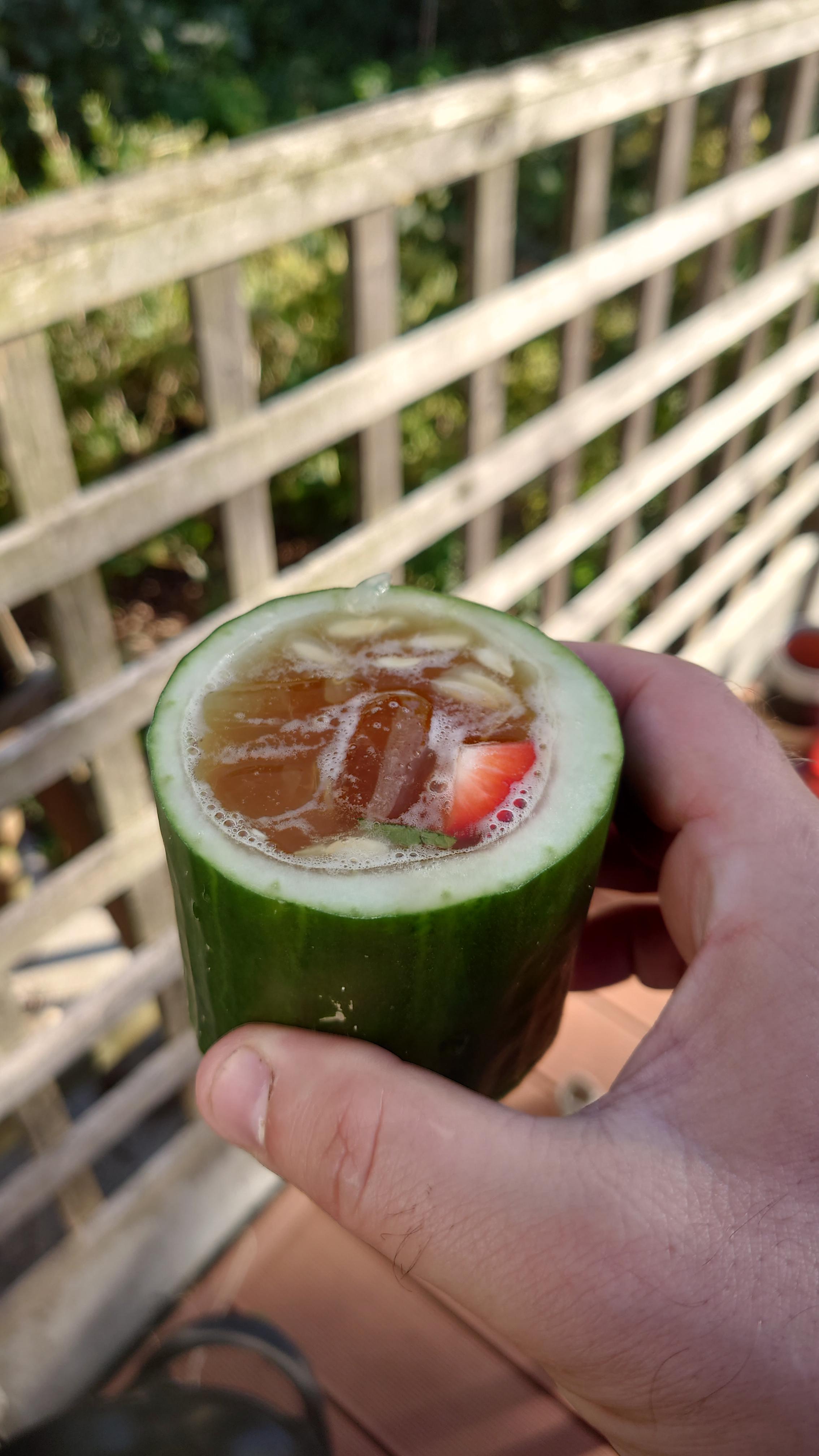 Classic Pimm's in cucumber cups. | Scrolller