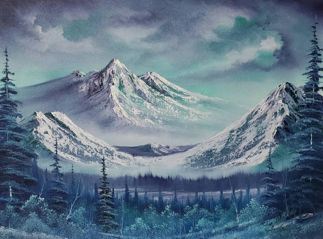 Alaskan range, me, oil, 2022 | Scrolller