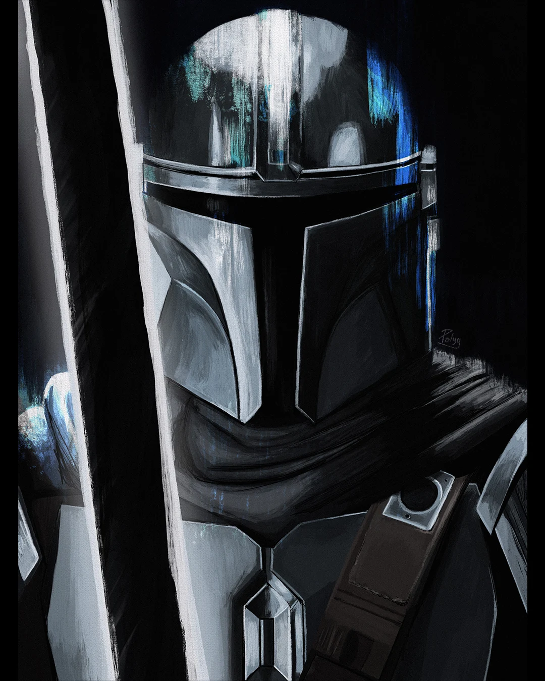 Mandalorian Portrait by me (polyy) | Scrolller