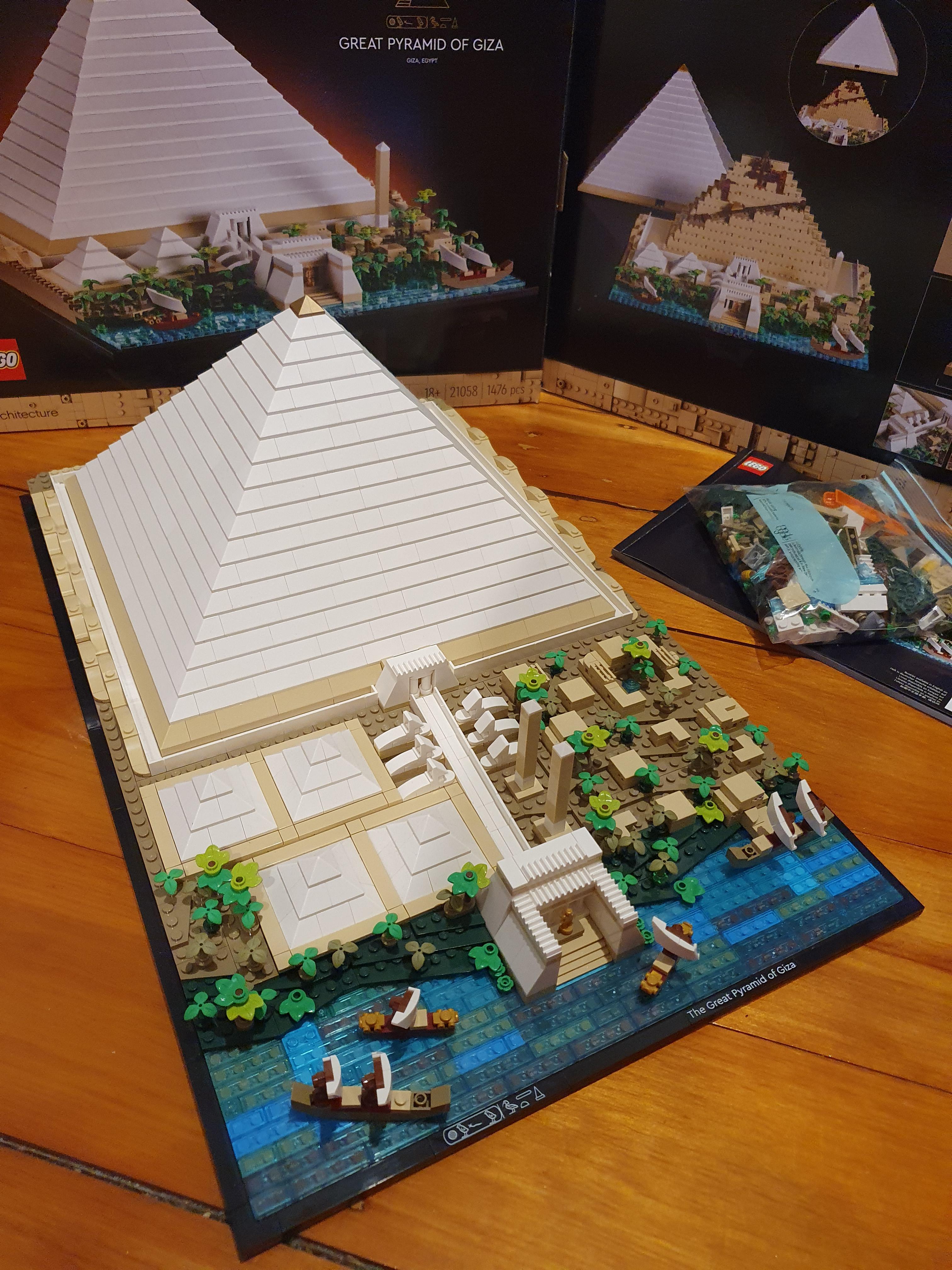 Got two of the Great Pyramid of Giza sets and built them together. | Scrolller