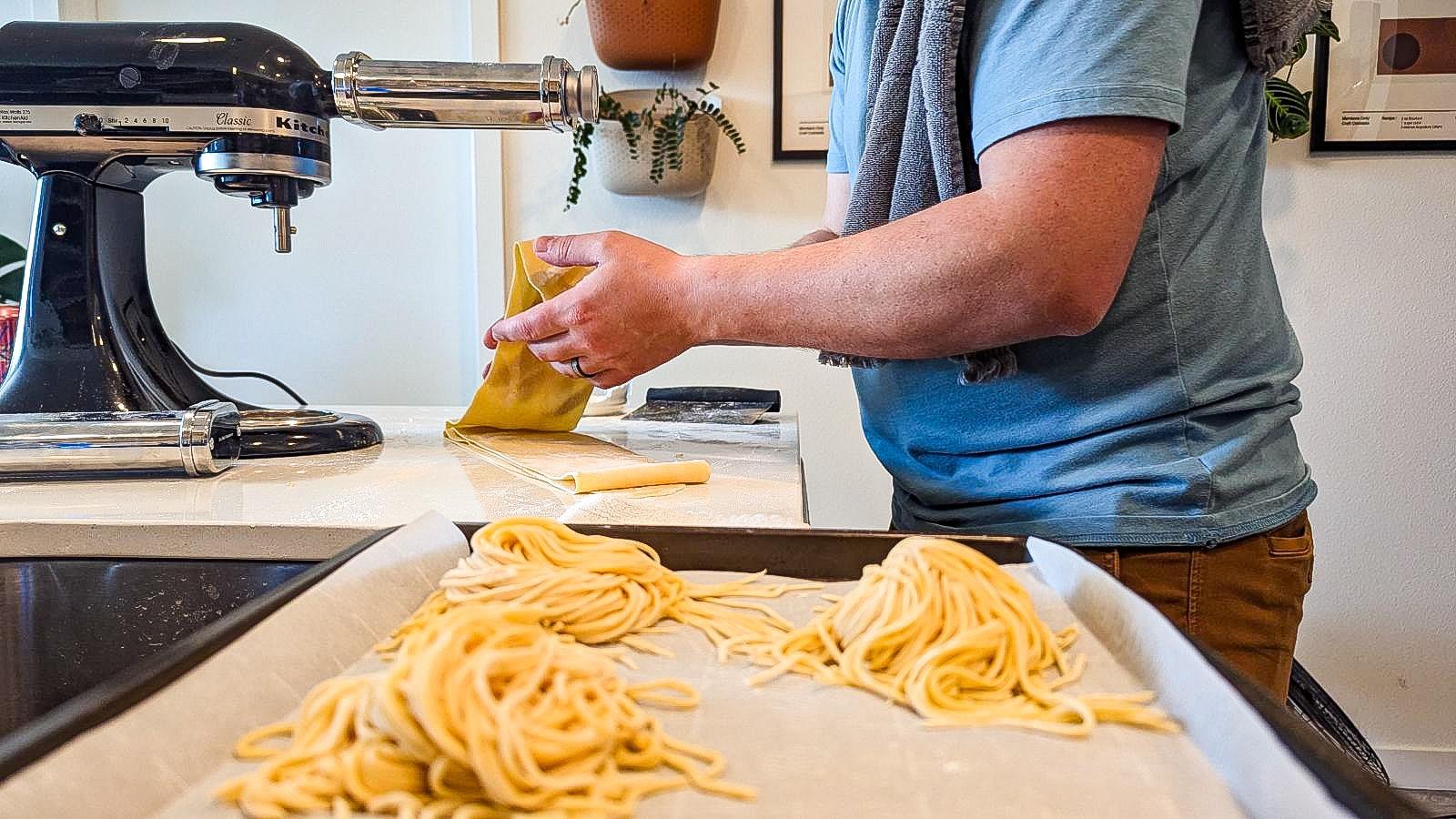 [homemade] pasta from scratch and chicken parm. | Scrolller