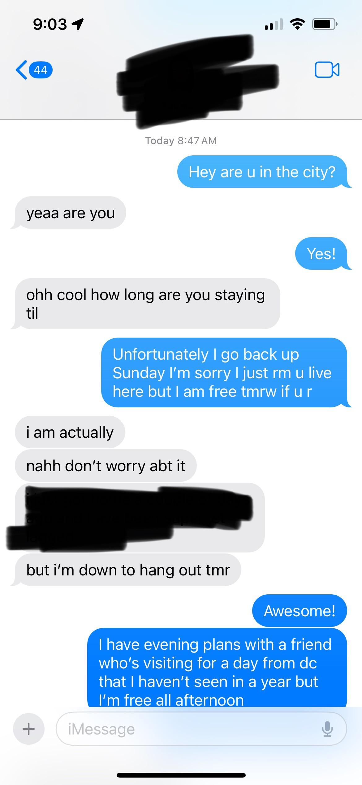 The ease and speed of this interaction and making plans | Scrolller