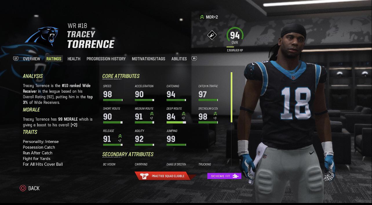 Generational WR I drafted in my first Panthers franchise draft | Scrolller