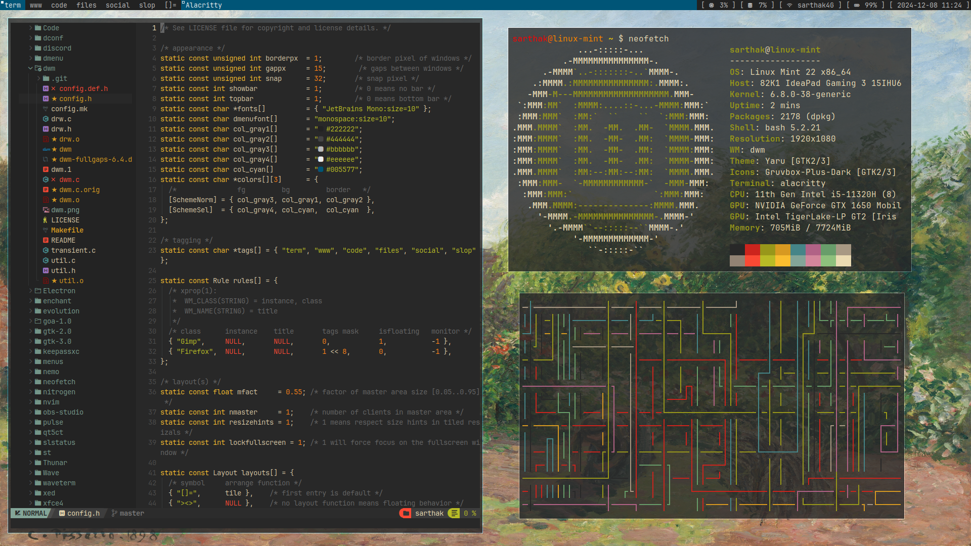 [dwm and cinnamon] gruvbox is the best :) | Scrolller