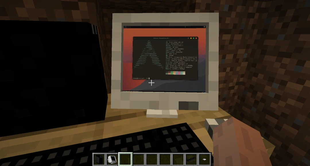 [XFCE] My Arch Rice in Minecraft | Scrolller