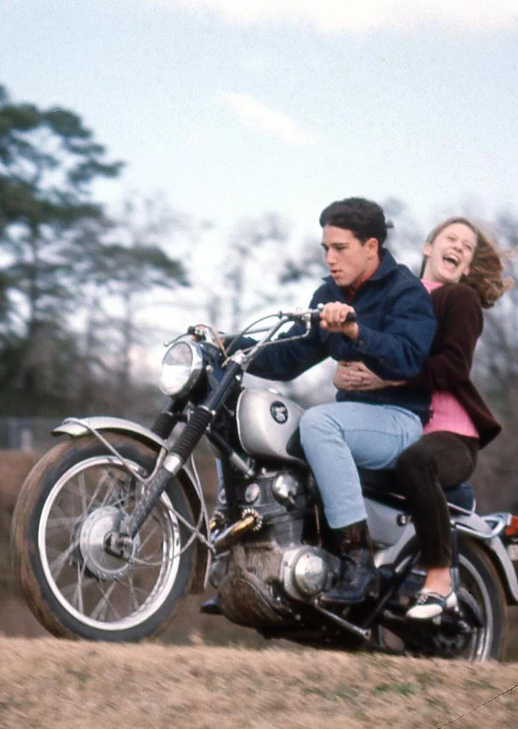 My dad on his Honda when he was a teenager, 1965 | Scrolller