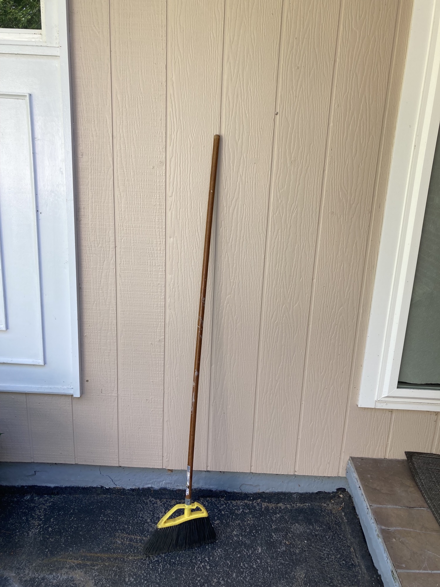 Putting a long paint roller handle on my broom made sweeping SO MUCH EASIER!! | Scrolller