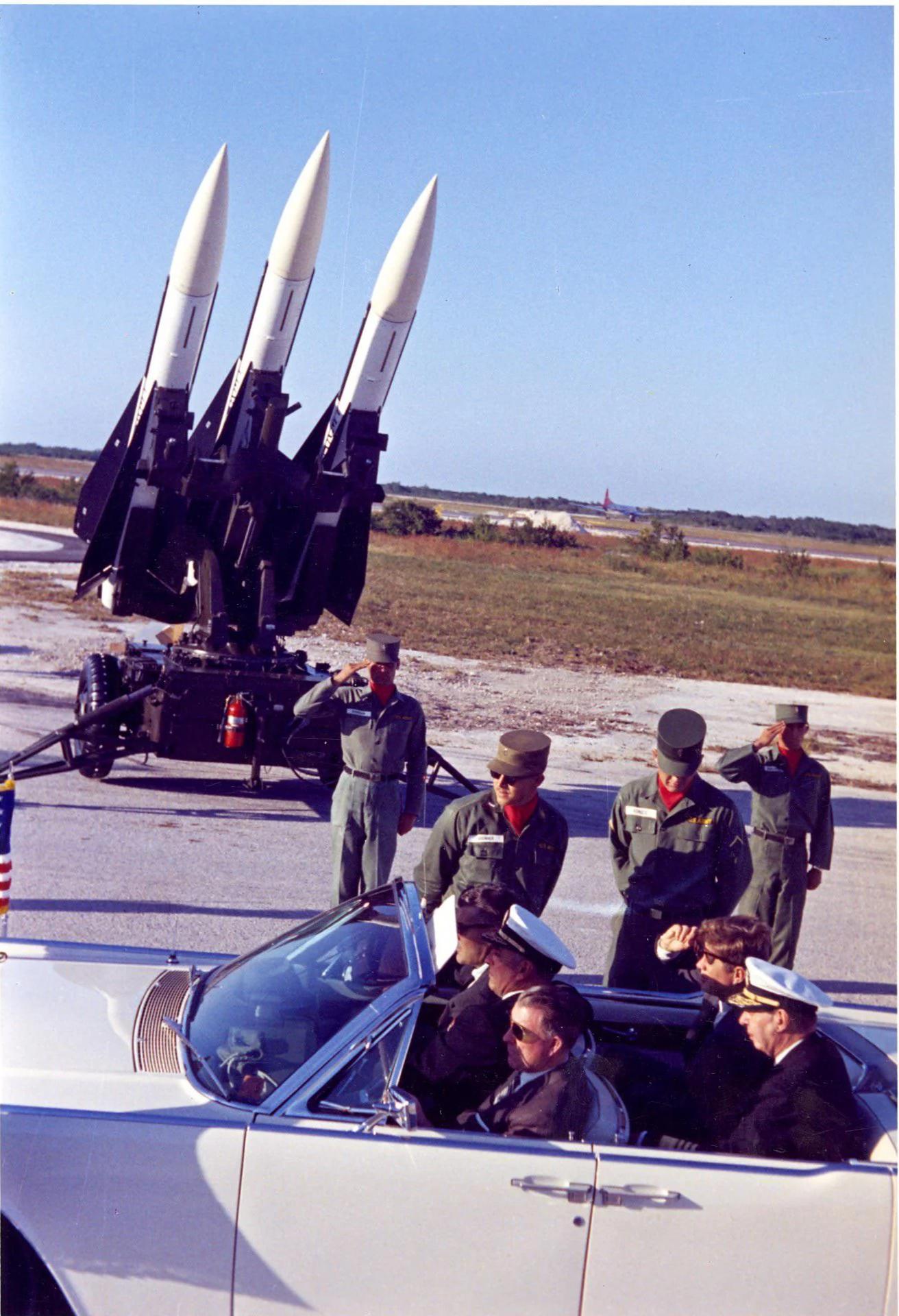 President John F. Kennedy Inspects Hawk missiles in Key West, Florida (1962) | Scrolller