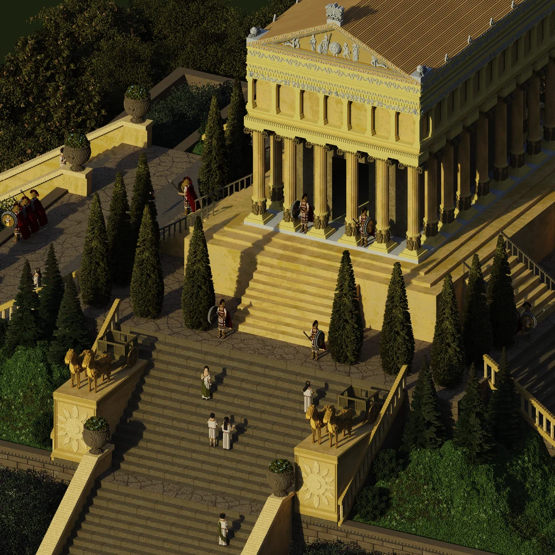 Temple of Artemis, Me, Voxel Art, 2023 | Scrolller