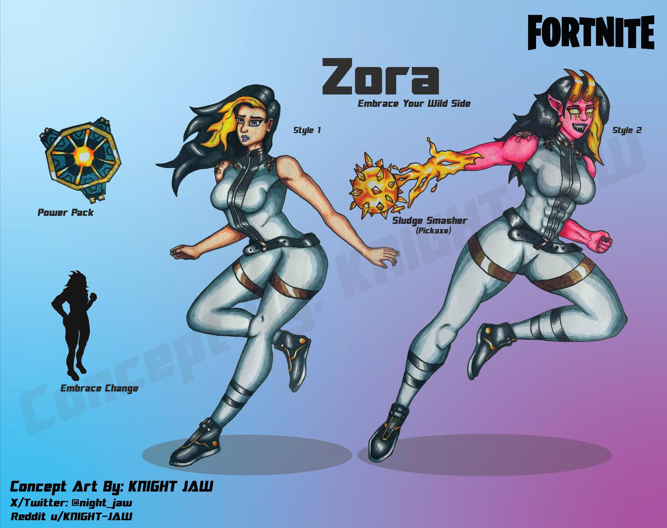 Zora (Fortnite Skin Concept) | Scrolller
