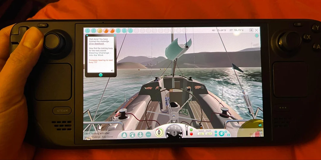 Sailing season is never over (eSail on Steam Deck) | Scrolller