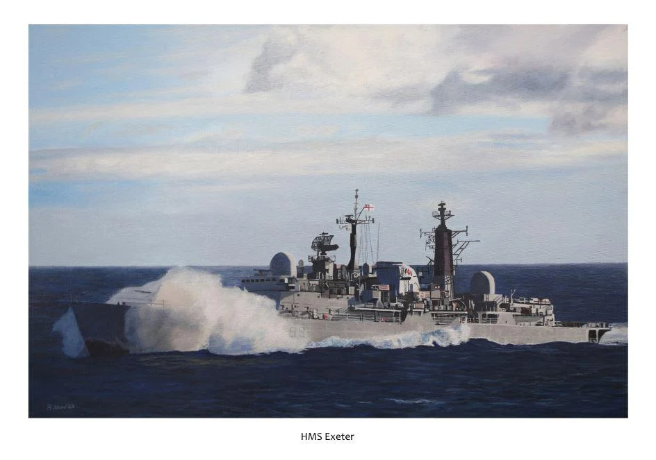 HMS Exeter oil painting that I completed recently | Scrolller