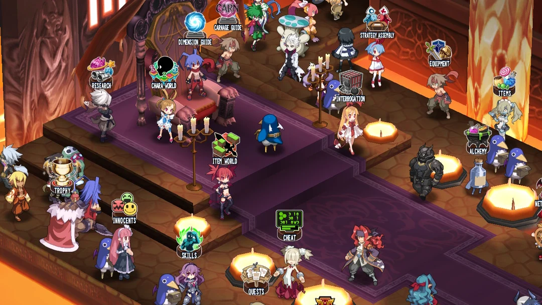 Disgaea 5: There ain't no party like a "cramped Laharl throne room party!" | Scrolller