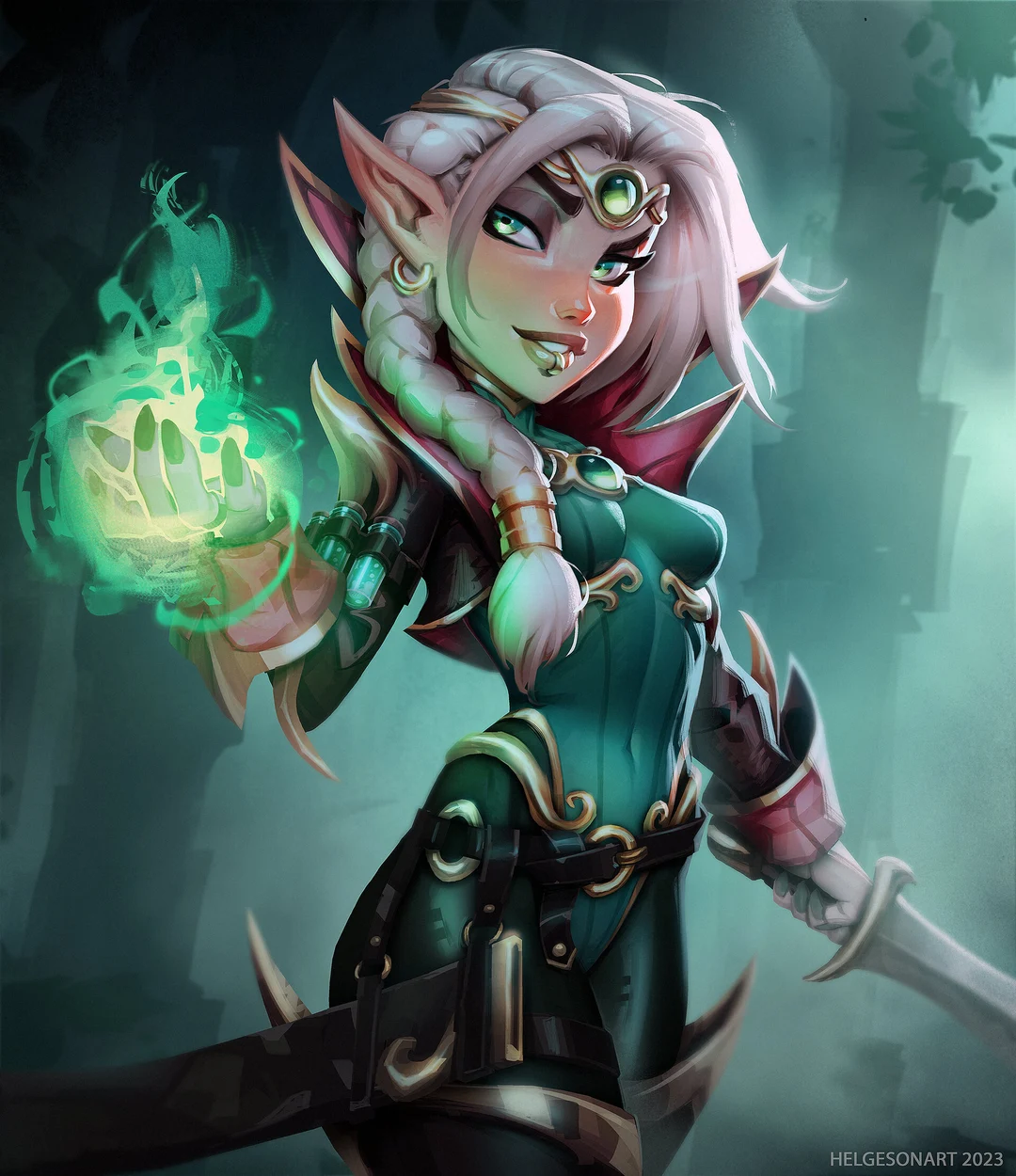 Elf Duelist/Mage by Johannes Helgeson | Scrolller