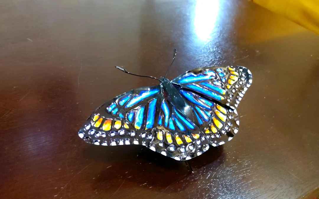 Metal Butterfly, My Wife, soda cans and markers, 2023 | Scrolller