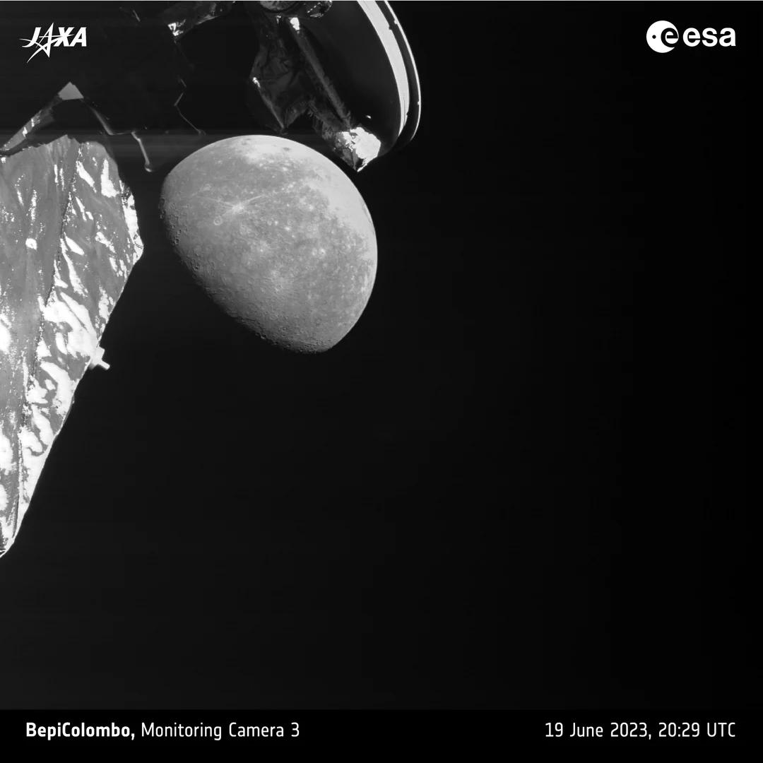 Photo of Mercury taken by BepiColombo during the third gravity assist maneuver, today. | Scrolller