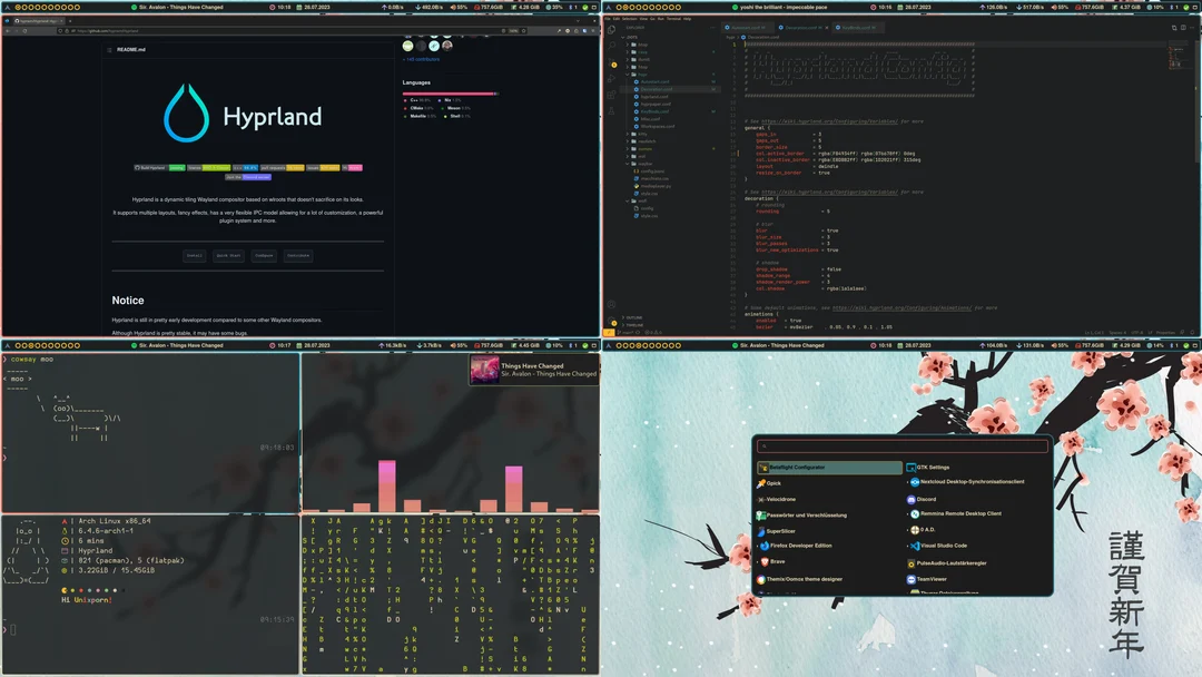 [Hyprland + Waybar] Simple Gruvbox. | Scrolller