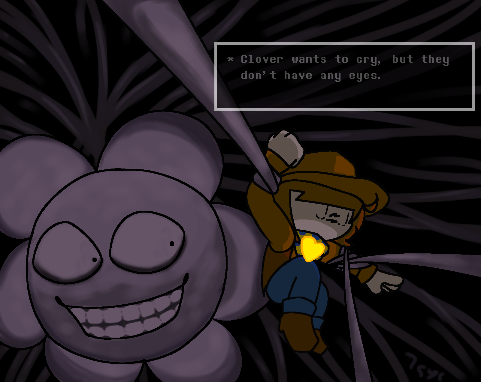 (Spoilers for UT yellow!) It looks like flowey has a beard, but whatever | Scrolller